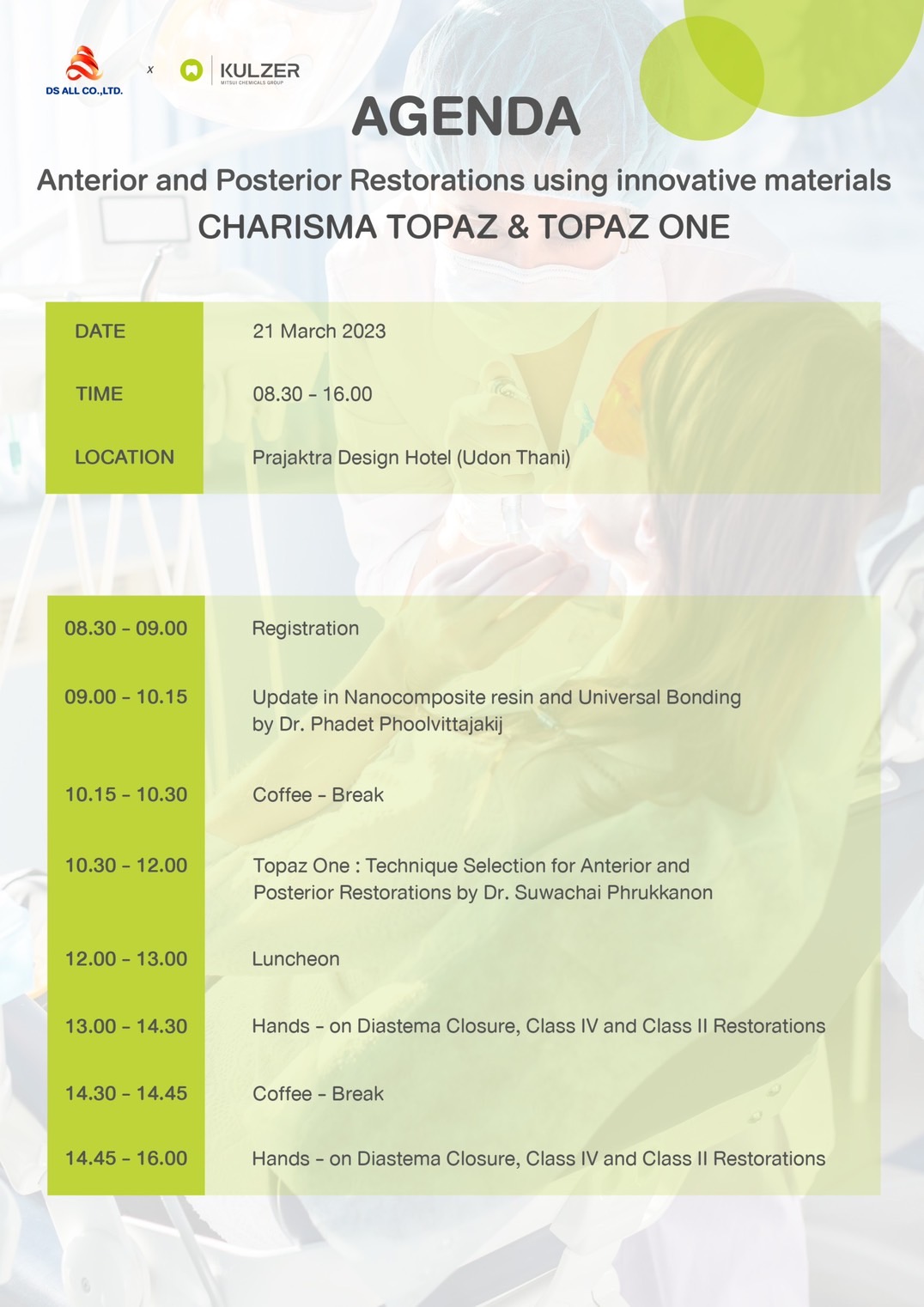 21 Mar 23 : Anterior and Posterior Restorations using innovative materials Charisma Topaz ...